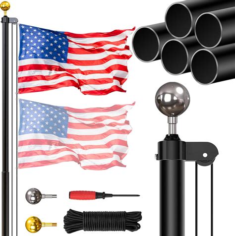 Amazon Gientan Flag Pole For Outside In Ground 20FT Sectional