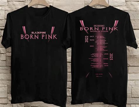 Blackpink T Shirts New Born Pink World Tour 2022 Official T Shirt