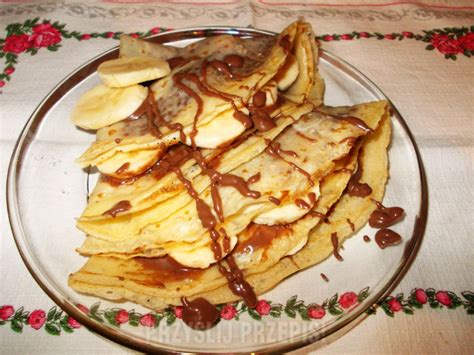 Naleśniki z czekoladą i bananami przepis PrzyslijPrzepis pl