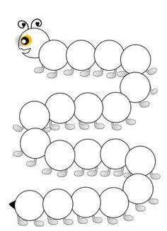Gusano numeros Números Números preescolar Números y Gusanito