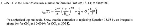 solved 18 27 use the euler maclaurin summation formula problem 18 14 to show that 3 2 qrot