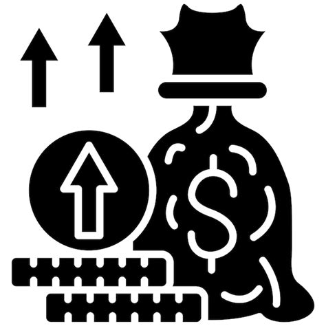 Premium Vector Profit Glyph Solid Black Illustration