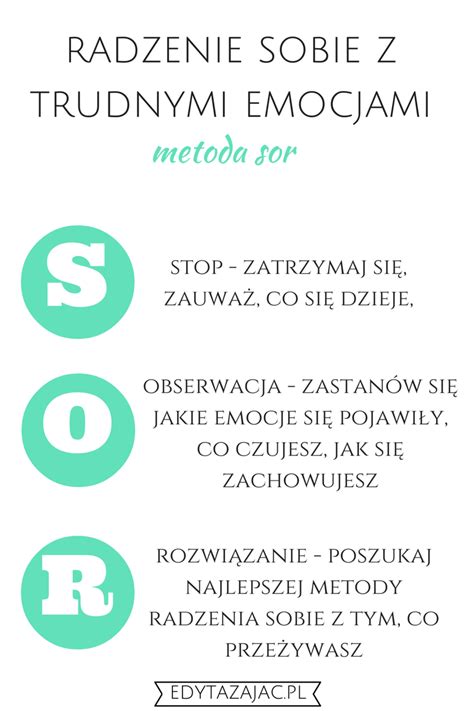 EMOCJE Jak poradzić sobie z negatywnymi emocjami Metoda SOR Edyta