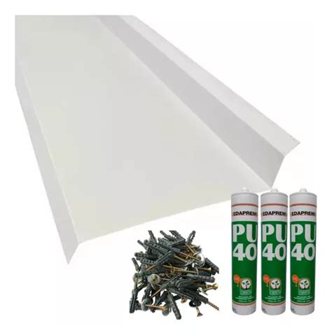 Kit 27 Mts Rufo Externo C Pintura Eletrostática Branca 15cm