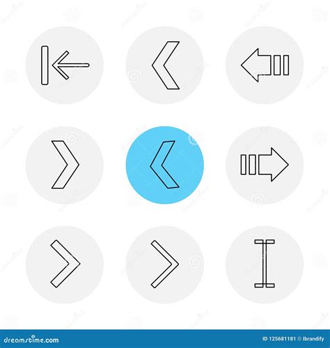 Las Flechas Direcciones Indicador Flecha Iconos Del EPS Fijaron