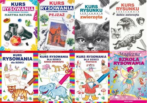 Kurs rysowania ZESTAW 8 KSIĄŻEK 12739393283 Książka Allegro