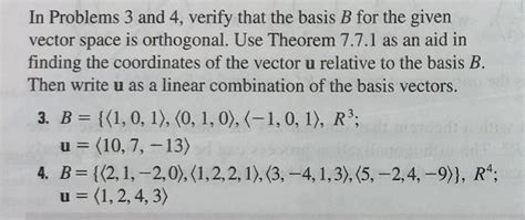solved in problems 3 and 4 verify that the basis b for the