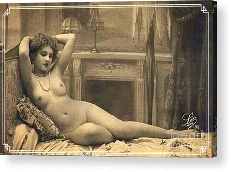 Digital Ode To Vintage Nude By Mb Acrylic Print By Esoterica Art Agency