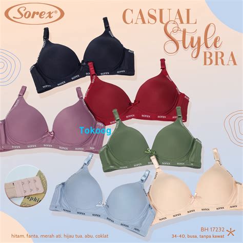 Jual BH SOREX TANPA KAWAT 17232 BRA WANITA DEWASA 34 36 38 40 BUSA