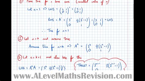 proof by induction matrices [yr1 further pure core] youtube