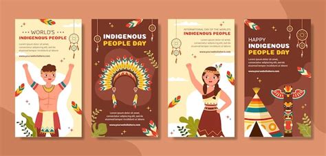 Premium Vector World Indigenous Peoples Day Social Media Ig Stories