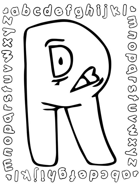 Alphabet Lore Letter R Coloring Page Free Printable Coloring Pages