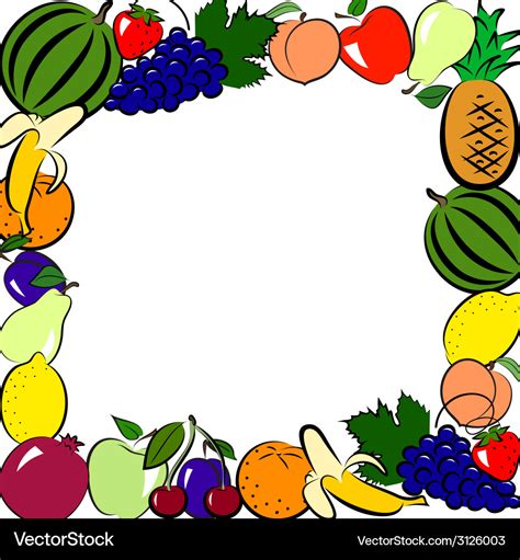Fruits Frame Royalty Free Vector Image VectorStock