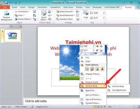 Cách Chèn Hình ảnh Nằm Dưới Chữ Trên PowerPoint 2010 2016 2013 2007