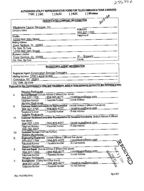 Fillable Online Dms Psc Sc AUTHORIZED REPRESENTATIVE CARRIERS TYPE X