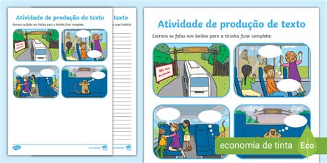 Atividade de Produção de Texto Tirinha Twinkl