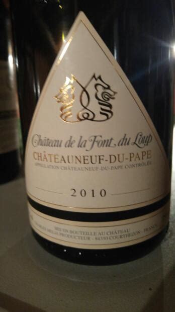 2008 Château de la Font du Loup Châteauneuf du Pape Blanc France