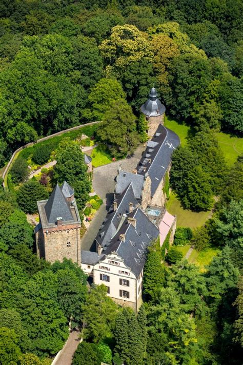 Aerial Photograph Essen Castle Of Schloss Schloss Landsberg On August