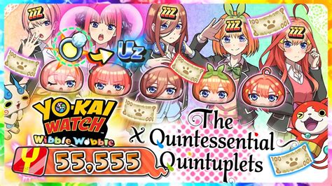 55 555 Vs Yo Kai Watch Quintessential Quintuplets Collab Event Puni