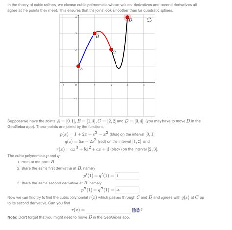solved in the theory of cubic splines we choose cubic polynomials whose values derivatives