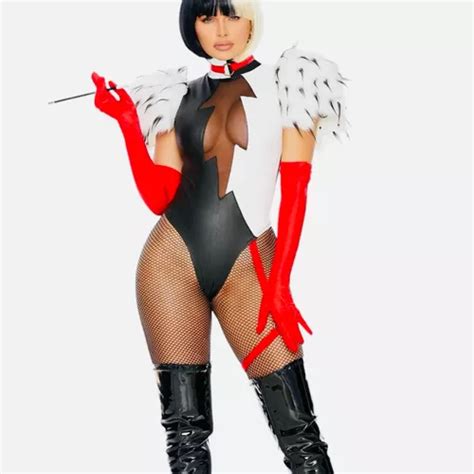 Disfraz Cosplay Cruella De Vil Sexy Halloween Meses sin interés