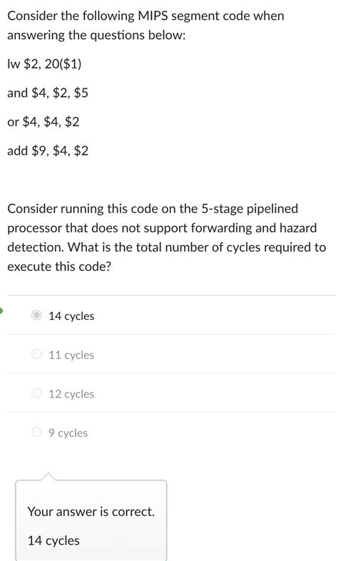 solved consider the following mips segment code when