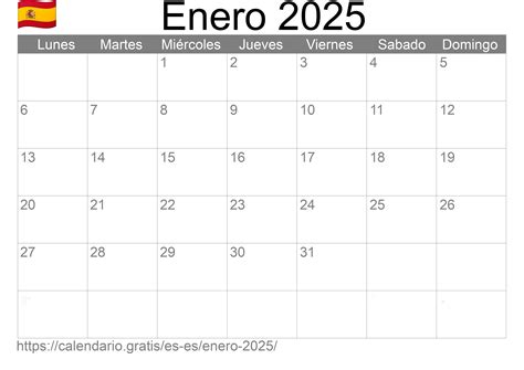 Calendario Enero 2025 Para Imprimir Calendrier 2025 2026 Gratuit
