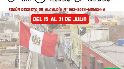 Embanderamiento Por Fiestas Patrias Noticias Municipalidad
