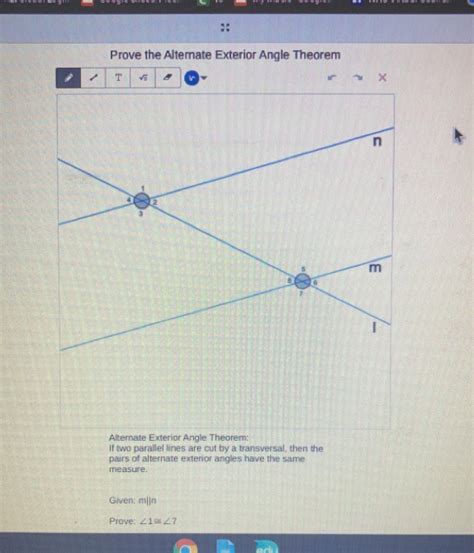 Solved Prove The Alternate Exterior Angle Theorem T X Alternate