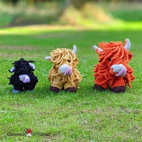 Cute Amigurumi Highland Cow Crochet Pattern Cottontail Whiskers