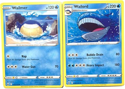 Amazon Wailord 032 159 Crown Zenith Pokemon Evolution Card