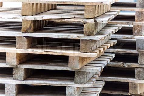 Stacked Pallets Stock Image Colourbox