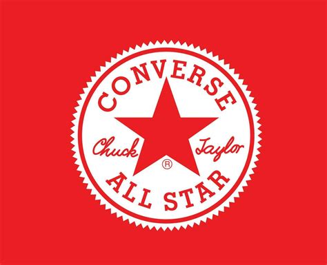 Converse All Star Brand Shoes Logo White Symbol Design Vector