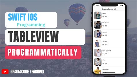 Create TableView With Custom Cell Programmatically In Swift 5 XCode