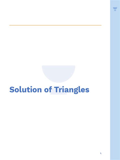 solution of triangles pdf trigonometric functions sine
