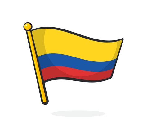 Cartoon Illustration Of National Flag Of Colombia 22240135 Vector Art