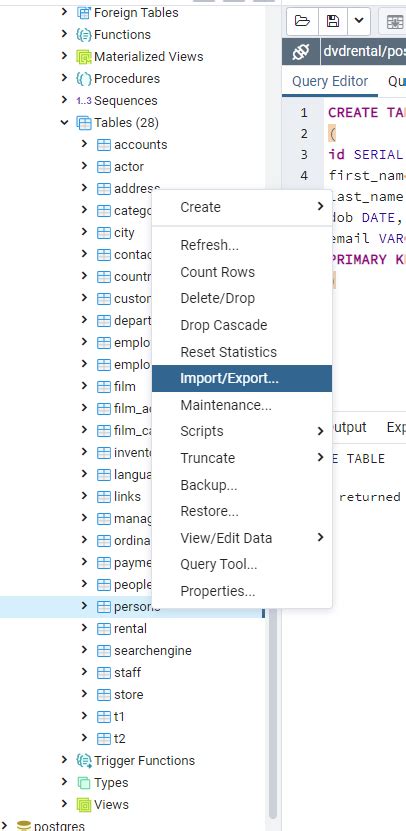 Kurs PostgreSQL 11 Import Export Danych CSV Cz 32 Beitadmin Pl