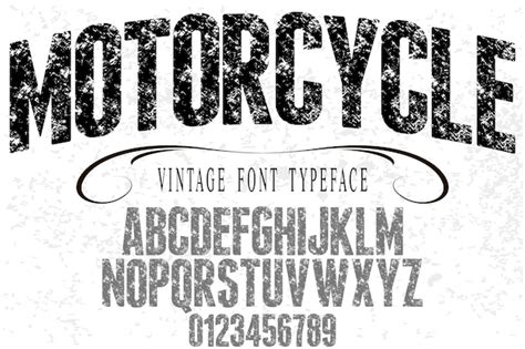 Tipografía retro tipografía diseño motocicleta Vector Premium
