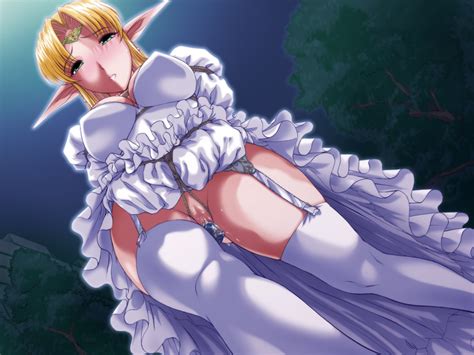 Rule 34 Blonde Hair Blush Bondage Breasts Dildo Dress Elf Femsub From Below Game Cg Green Eyes