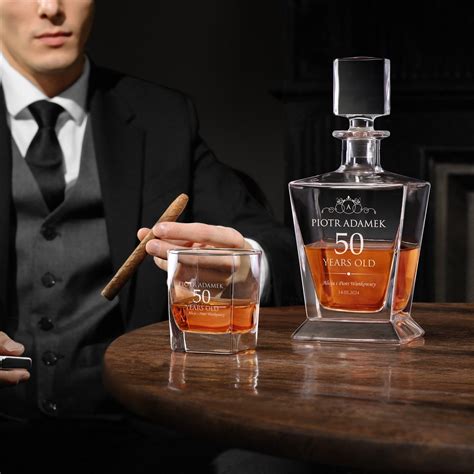 Karafka Do Whisky Pyramid Z 6 Szklankami Capitol I Grawerem Dla Niego