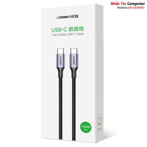Cáp sạc dữ liệu USB Type C to Type C dài 2M bọc dù hỗ trợ PD 100W