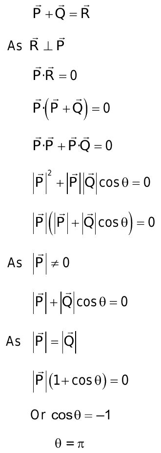 70 p vector q vector rvector and r vector is perpendicular to p vector if magnitude of p