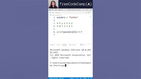 python cómo indexar cadenas de caracteres strings ejemplo shorts youtube