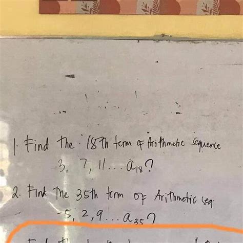 Find The Th Term Of Arithmetic Sequence A Brainly Ph