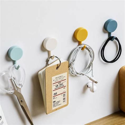 Jual Gantungan Hook Bulat Polos Hook Tempel Dinding Serbaguna Wall