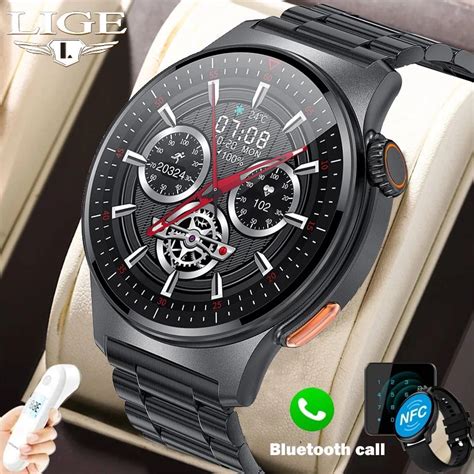 Lige Ecg Ppg Health Monitoring Bluetooth Call Smart Watch Purple Bd