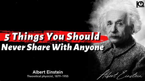 5 Things Never Share With Anyone Albert Einstein YouTube