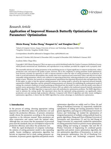 pdf application of improved monarch butterfly optimization for parameters optimization