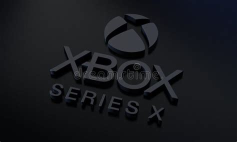 Xbox Series X Logo On Dark Background D Rendering Editorial Stock