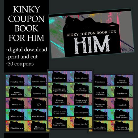 Kinky Coupon Book For Him Sex Coupon For Him Kinky Coupons Printable